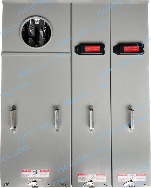 EATON 400 / 320 Amp Meter Main Combo Base / Socket U4042MCC With 2 200 ...