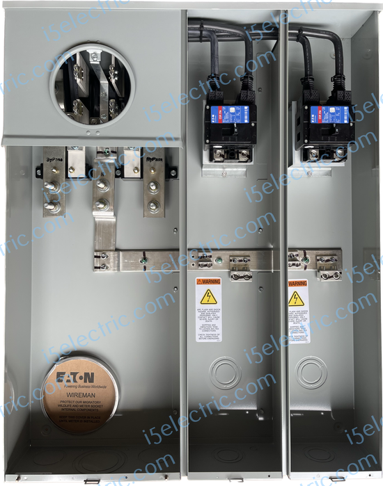 EATON 400 / 320 Amp Meter Main Combo Base / Socket U4042MCC With 2 200 ...