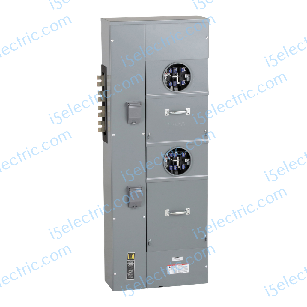 SQUARE D EZMT332225 3 PH 1200A bus 2-Gang 7J 225A EZM Meter Stack w/ T ...