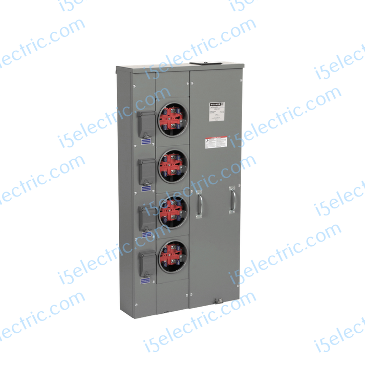 Square D MP44125 400 Amp w/4-Gang 125A MP44-125 Meter-Pak Socket EUSERC ...