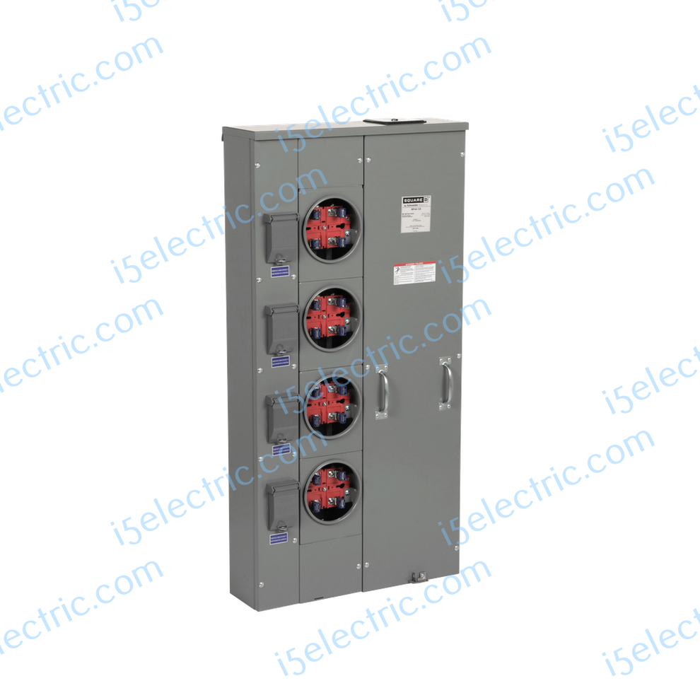 Square D MP44125 400 Amp w/4-Gang 125A MP44-125 Meter-Pak Socket EUSERC ...