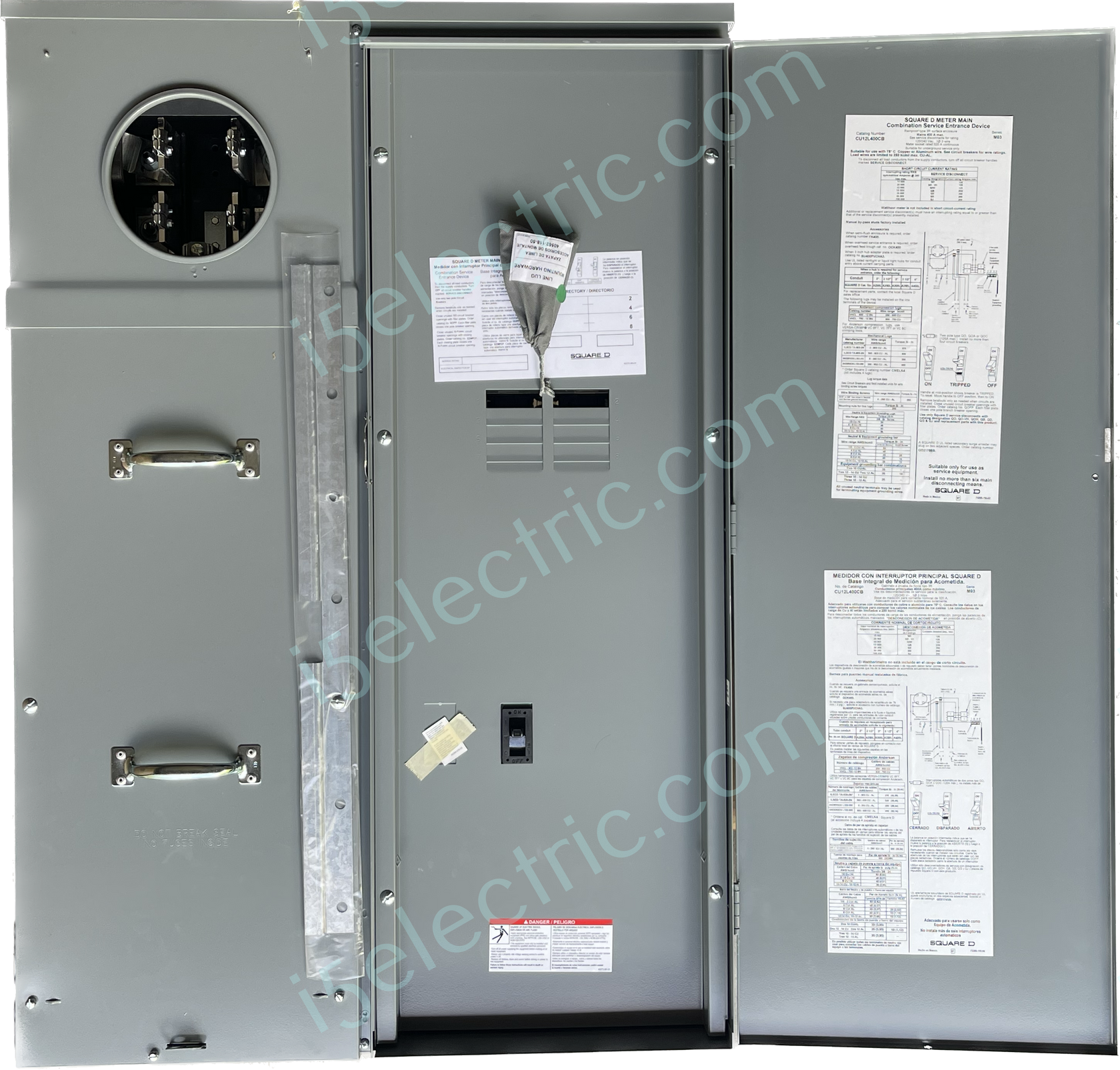 400 / 320 Amp Meter Main Combo Base Socket Square D CU12L400CB 12 Spac ...