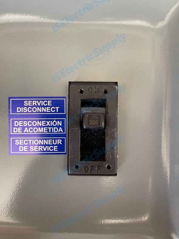200 Amp Outdoor Main Breaker Panel / Service Disconnect Square D Q2200 ...