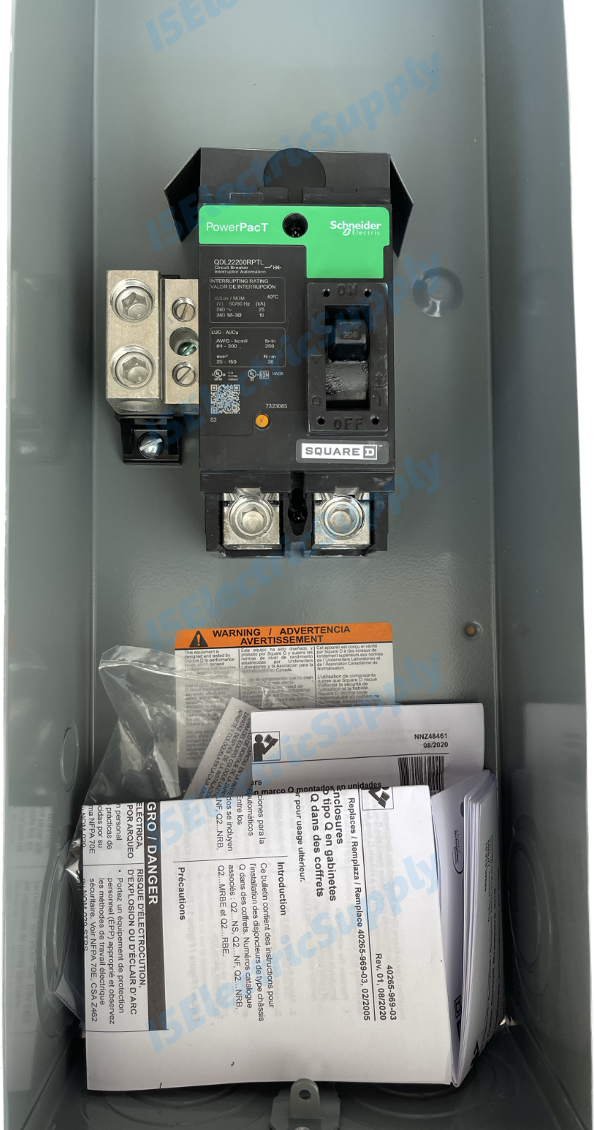 200 Amp Outdoor Main Breaker Panel / Service Disconnect Square D Q2200 ...